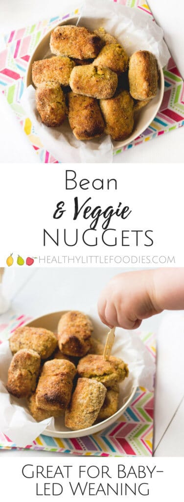 Bean and Veggie Nuggets, great for kids and baby led weaning (BLW)